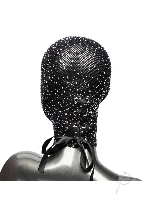 Radiance Full Hood Cover with Rhinestone Dots Black One Size - Romantic ...