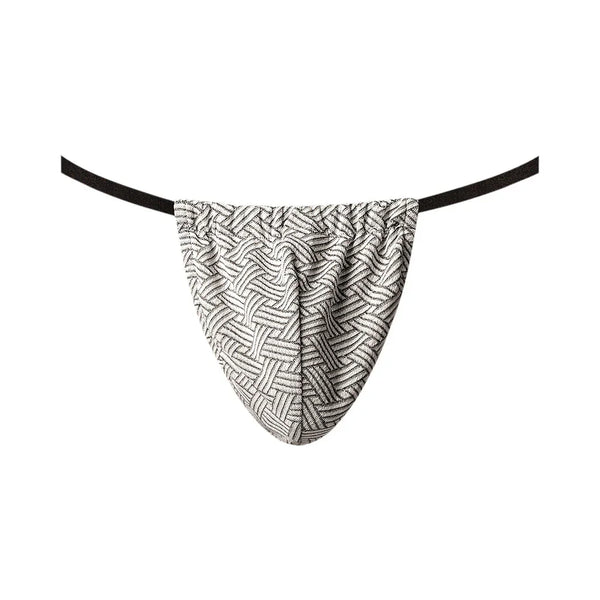 Male Power Labyrinth Posing Strap G-String with Full Rear Exposure Grey ...